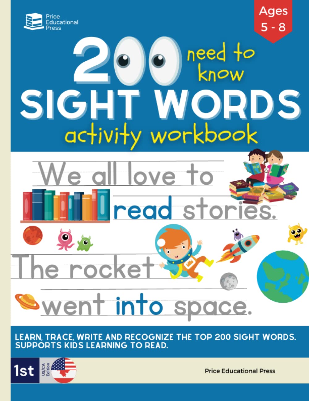 200 Need to Know Sight Words Activity Workbook: Learn to Read & Write ...