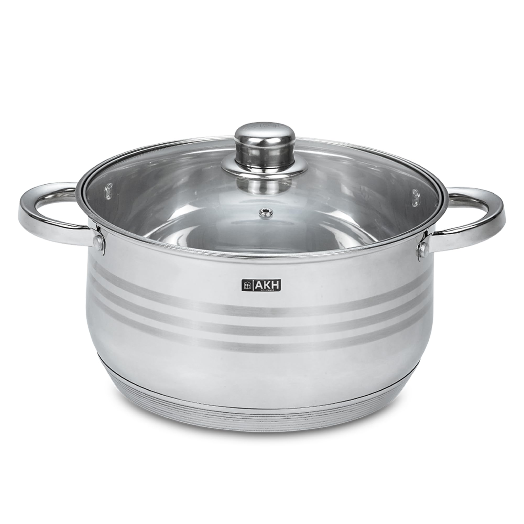 AKH HOUSEWARE Stock Pot Casserole Dish Cooking Pot with Lid 24cm 4.5 ...