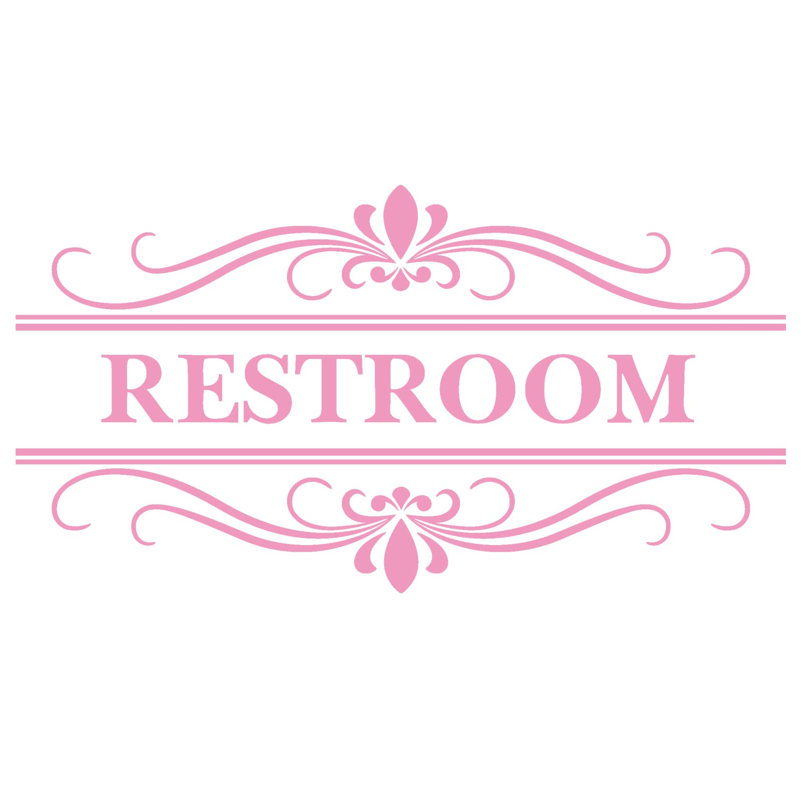 Amazon.com: Restroom Sign Wall Decal Vinyl Pink Stickers, Removable ...