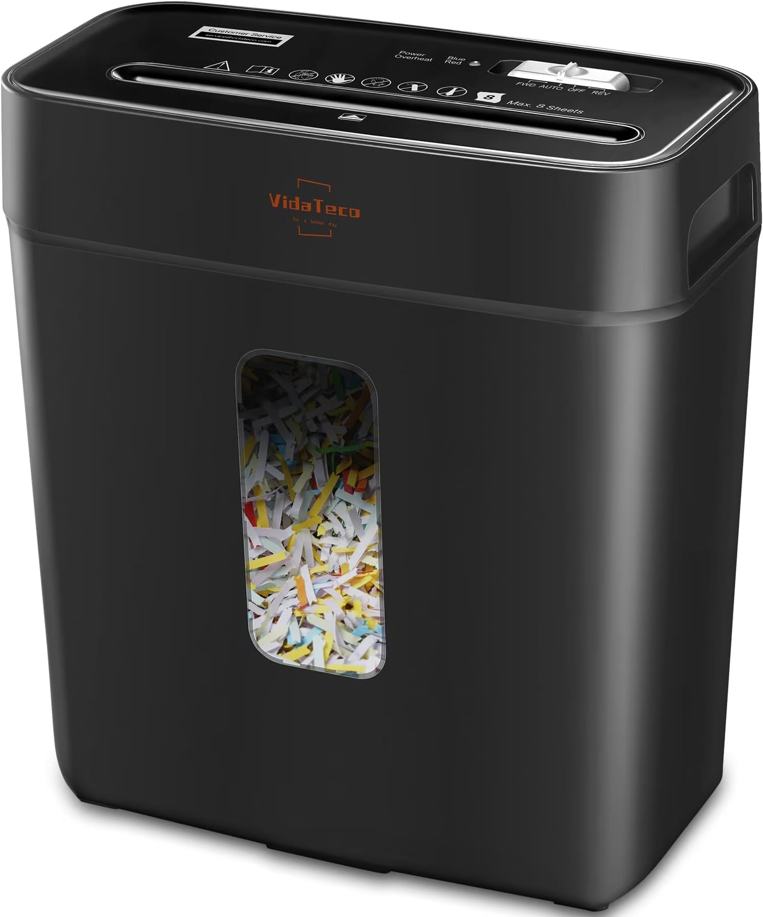 Amazon.com : Shredder for Home Use,VidaTeco 8-Sheet Cross-Cut Paper ...