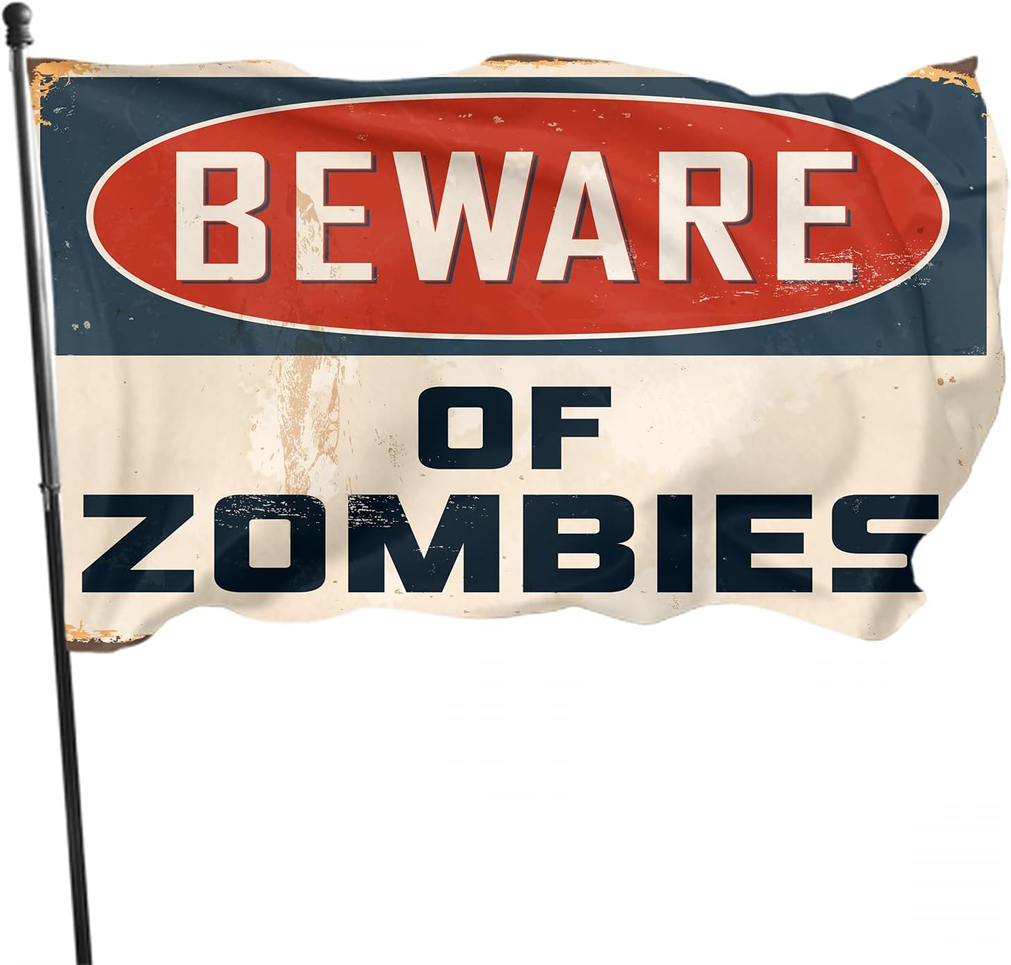 Amazon.com : IBILIU Funny Quote Flag 3x5 Ft Outdoor,Beware Zombies ...