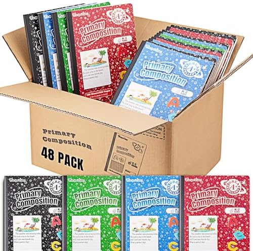 Amazon.com : Principal Lines 48 Pack Primary Composition Notebook K-2 ...