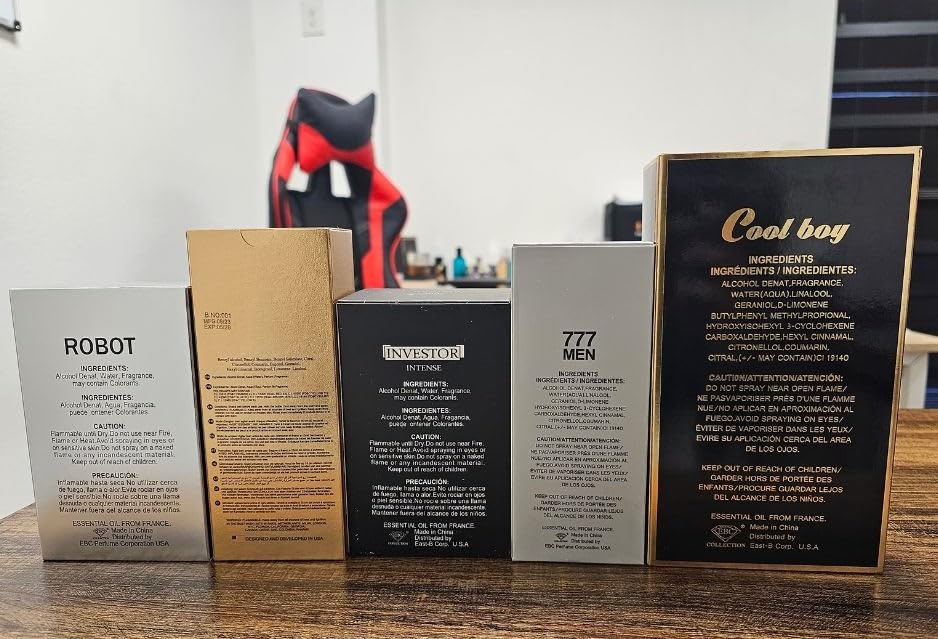 Colonia para hombre (3.4 oz3.4 fl oz x 5 piezas), Eau de toilette ...