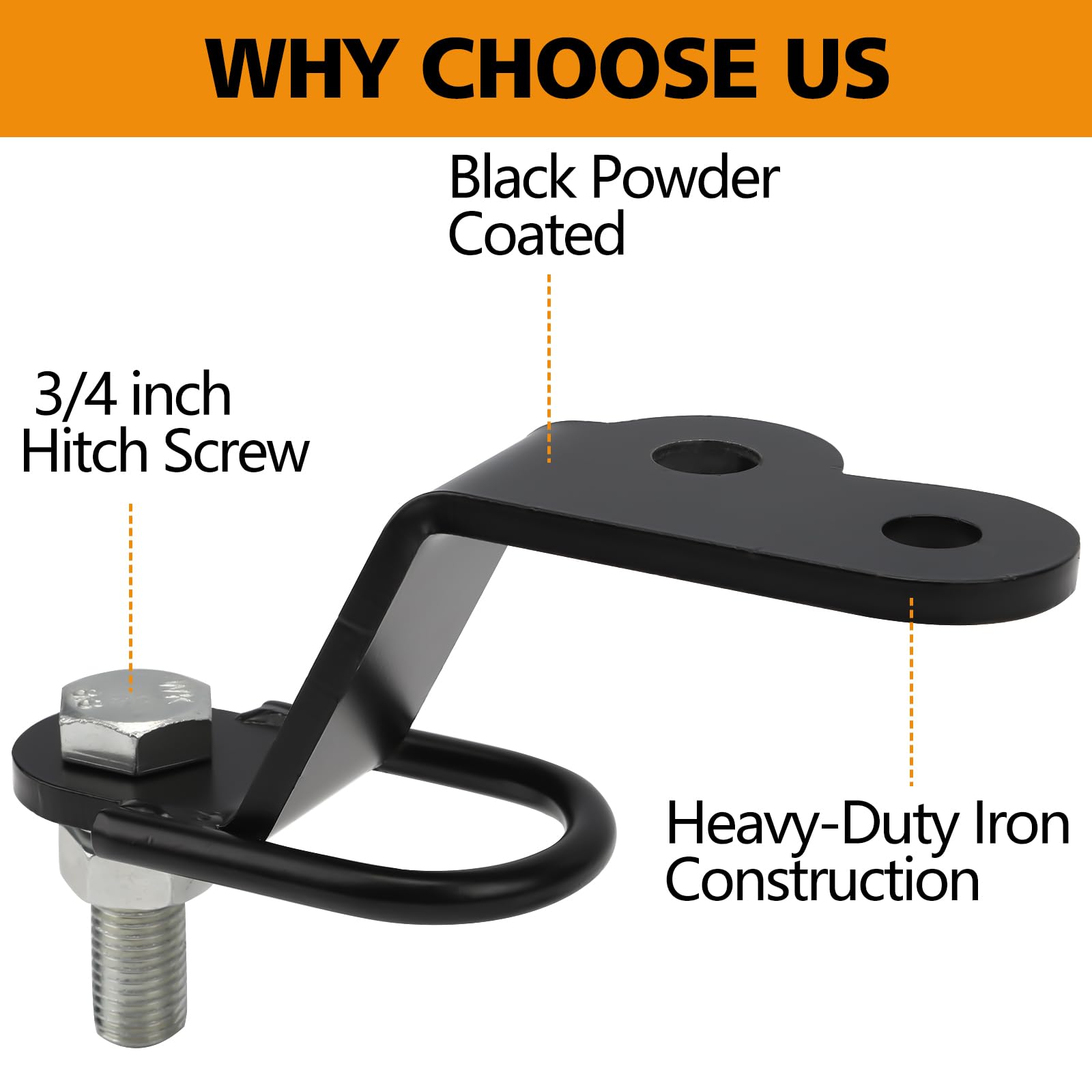 Snapklik.com : ATV/UTV Three-Way Hitch, Heavy Duty Universal ATV Hitch ...