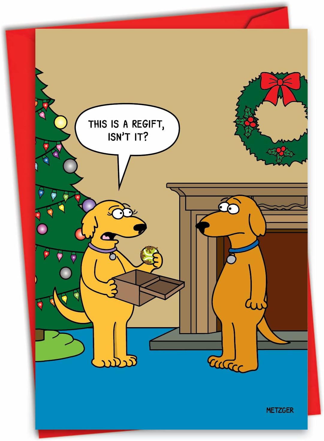 Amazon.com : NobleWorks - Funny Merry Christmas Greeting Card with ...