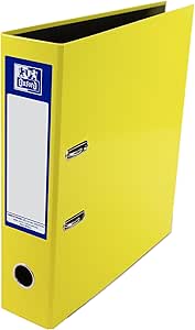 Oxford Premium A4 Lever Arch File, Yellow Single Folder, Heavy Duty ...