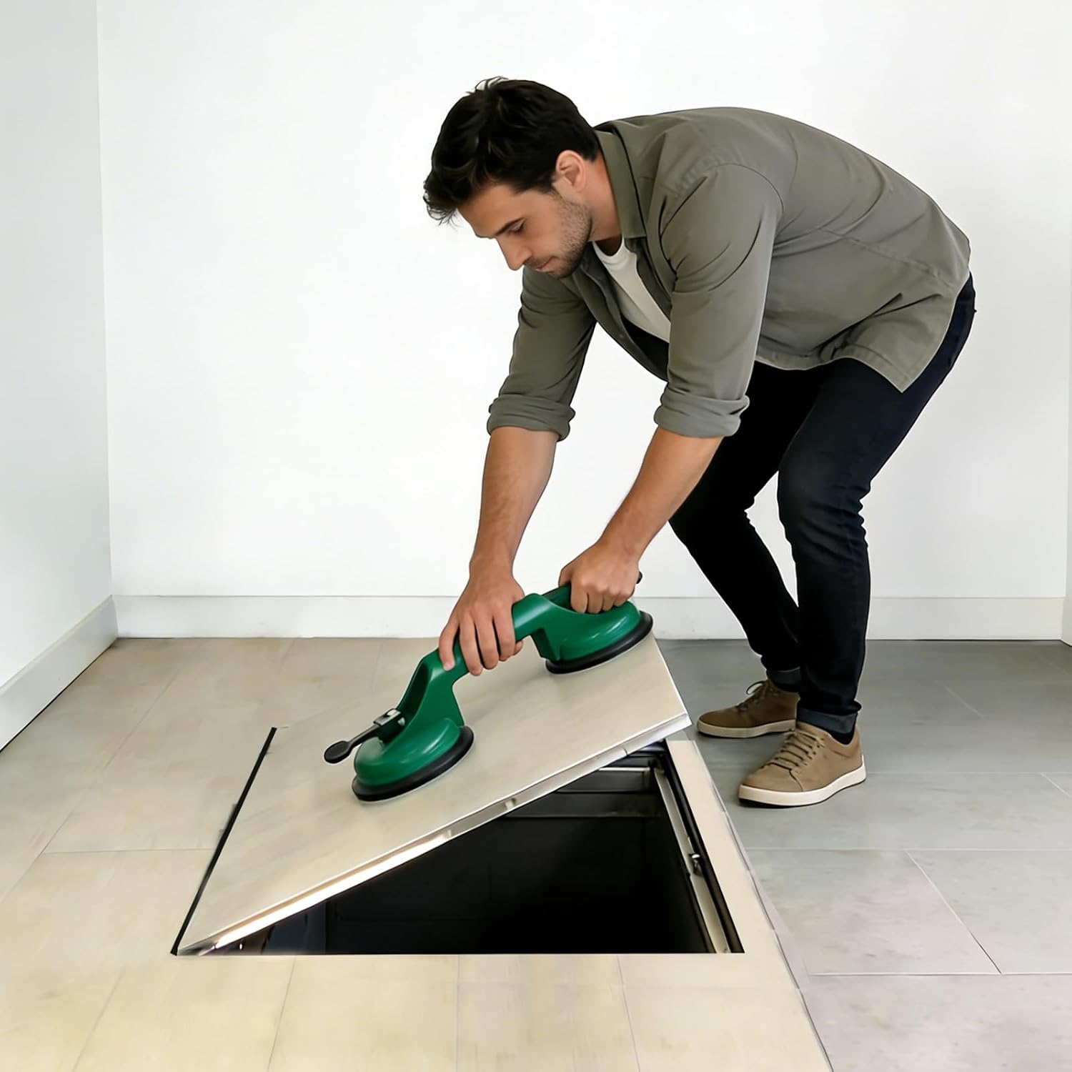 Hidden Basement Entrydoor Cover, 23 25 27 29 in Recessed Crawl Space ...