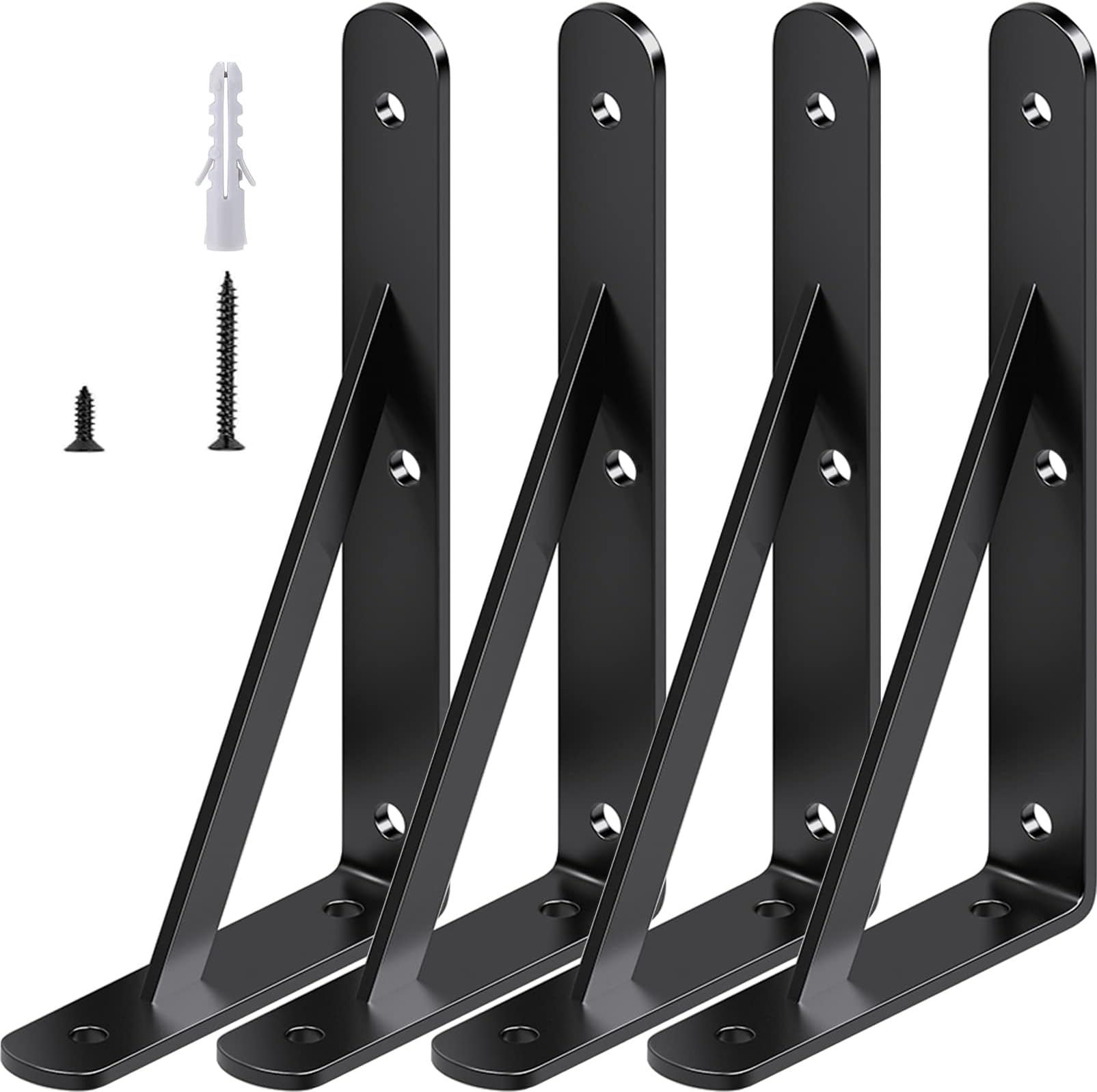 Amazon.com: Dewell 2 Pcs 10inch Tripod Triangle Shelf Brackets, Wall ...