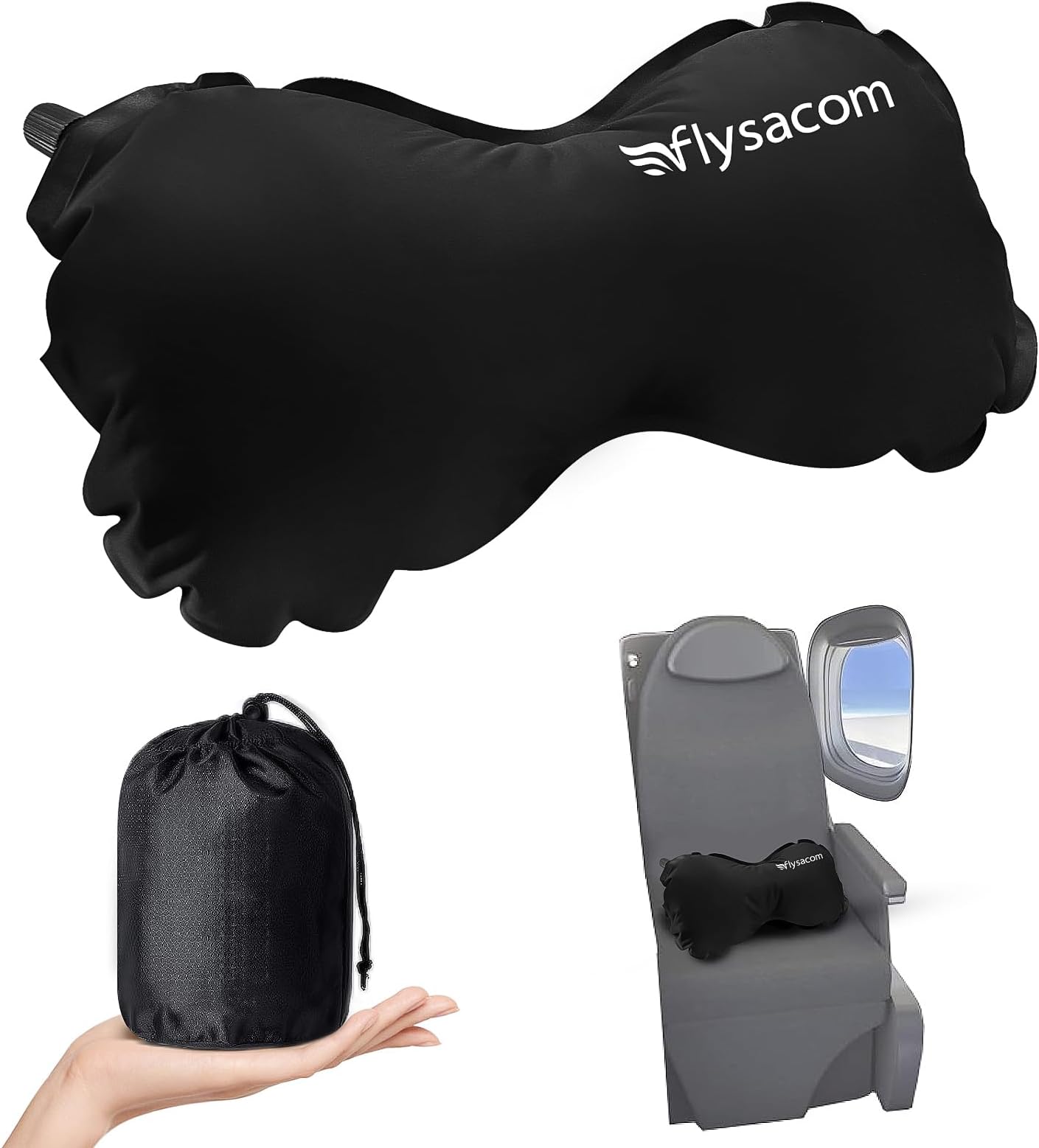 Amazon.com: AirComfy Inflatable Neck/Lumbar Pillow - Cervical Neck ...