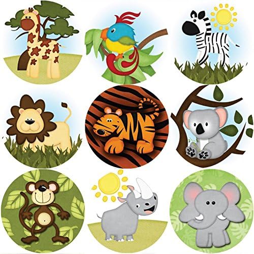 144 Wild Safari Animals - Themed Reward Stickers Teachers, Parents ...