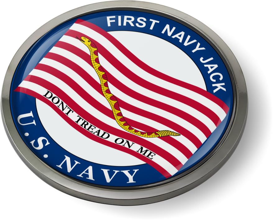 Licensed, U.S. Navy First Navy Jack Flag - Don't Tread on Me, Emblem ...