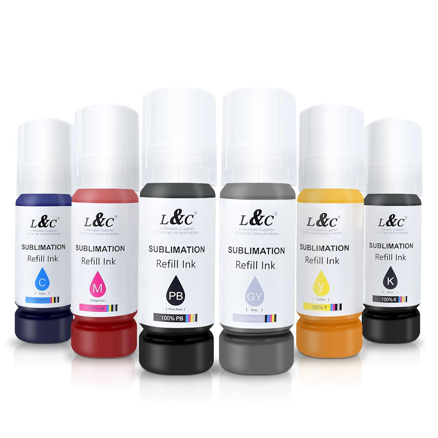L&C Sublimation Ink for EcoTank ET-8500 ET-8550 Wide-Format Supertank ...