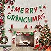 Amazon.com: Christmas Decorations – Glittery Merry Grinchmas Banner and ...