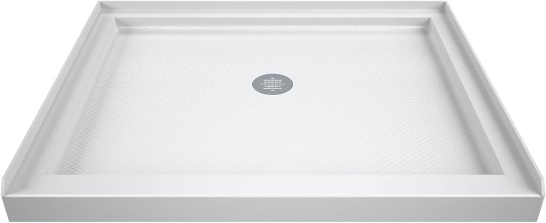 DreamLine SlimLine 32 in. D x 32 in. W x 2 3/4 in. H Center Drain ...