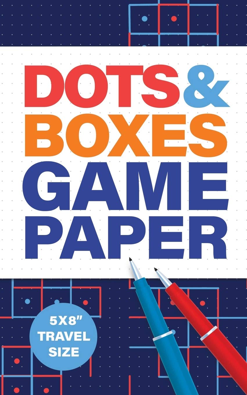 Dots & Boxes Game Paper 5x8" Travel Size: Scorecard and Game Rules ...