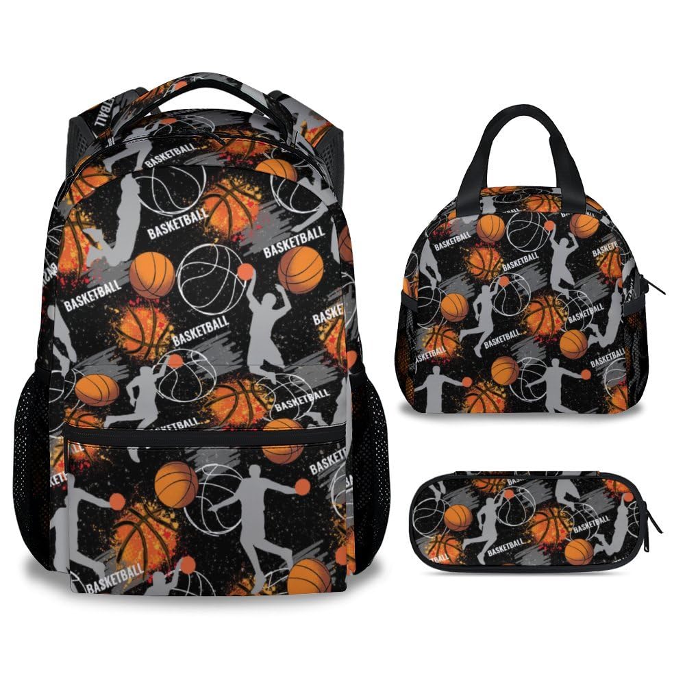 Amazon.com: FLEXIMX Basketball Backpack with Lunch Box for Boys, Set of ...