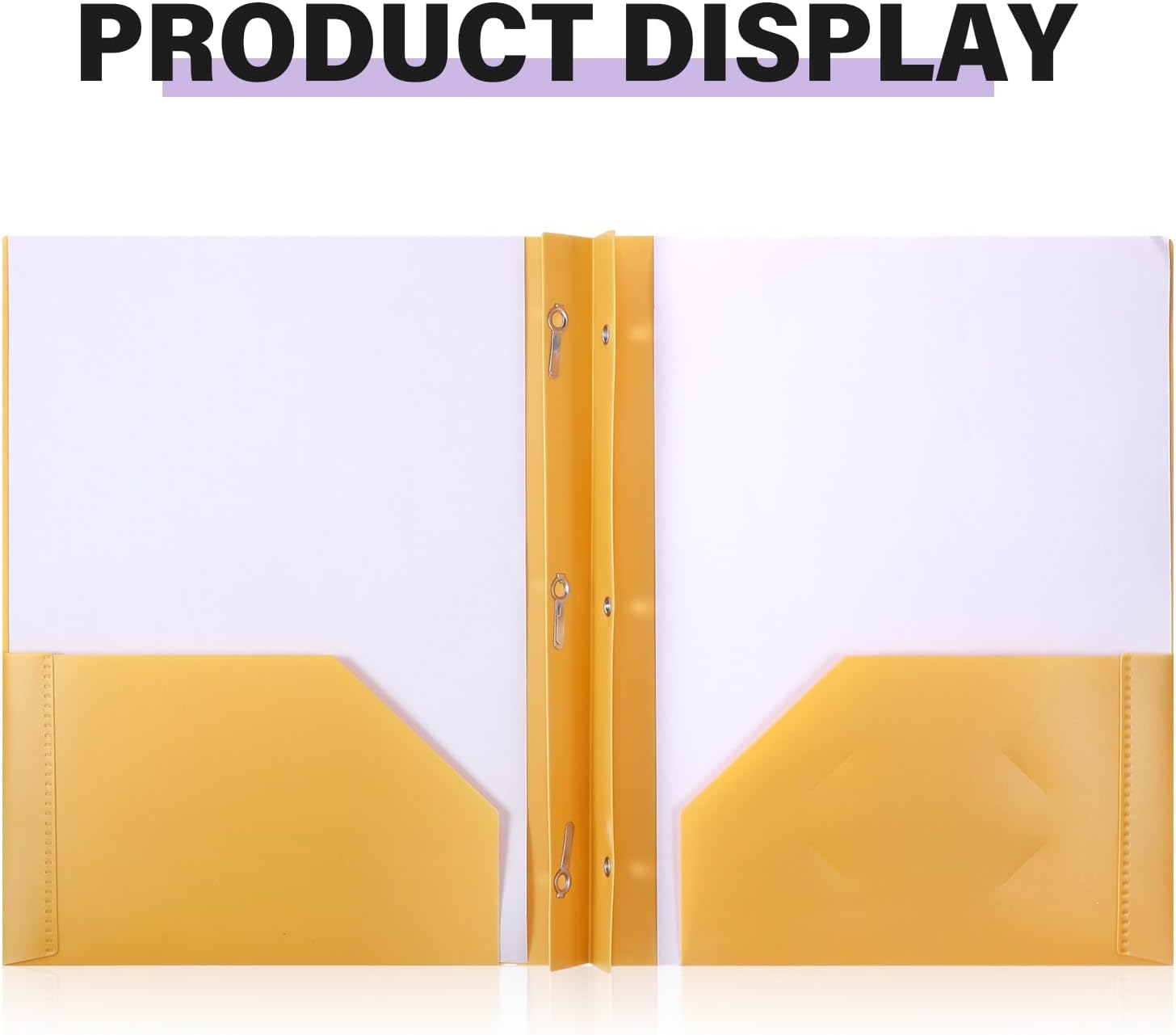 Glenmal 12 carpetas de plástico de bolsillo de polietileno de 3 puntas ...