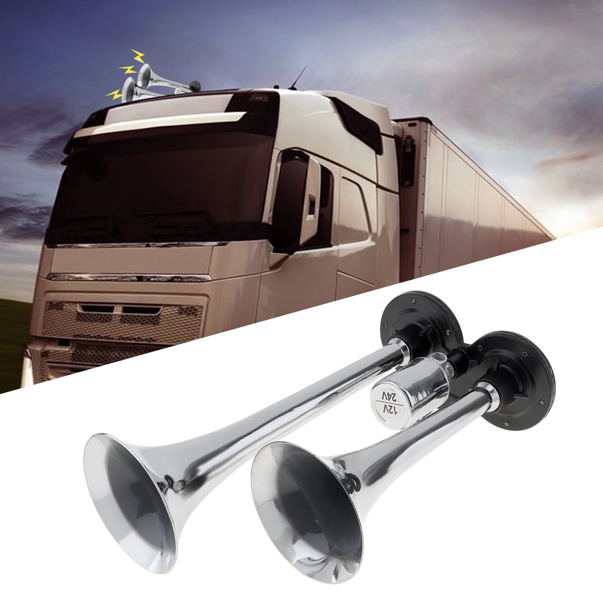 Snapklik.com : Air Horn For Truck Car, 135dB Super Loud Train Horn For ...
