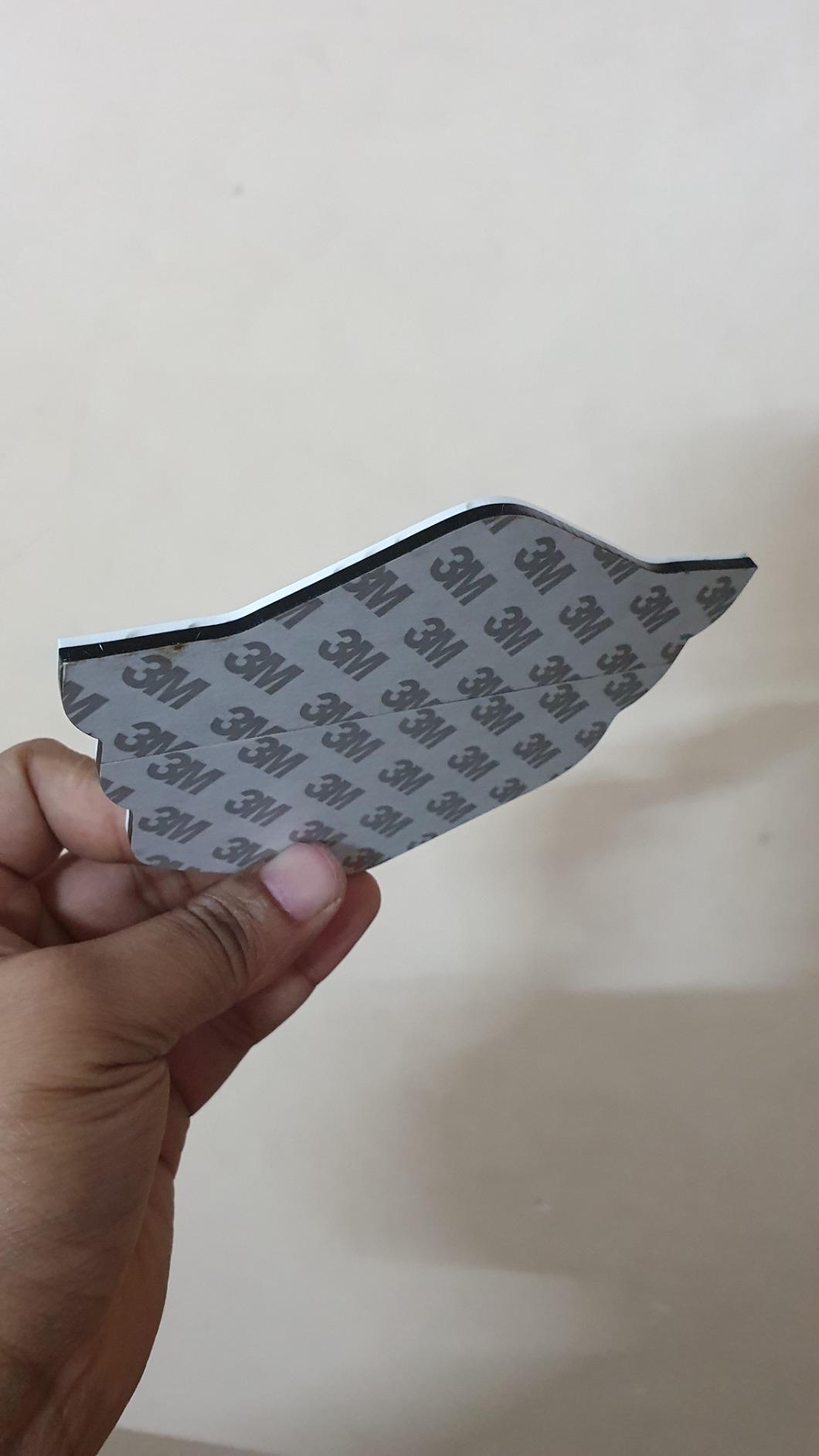 The Logo Man Acrylic 3D Car Bike Sticker, 5.11 x 1.96 x 0.19 Inches ...