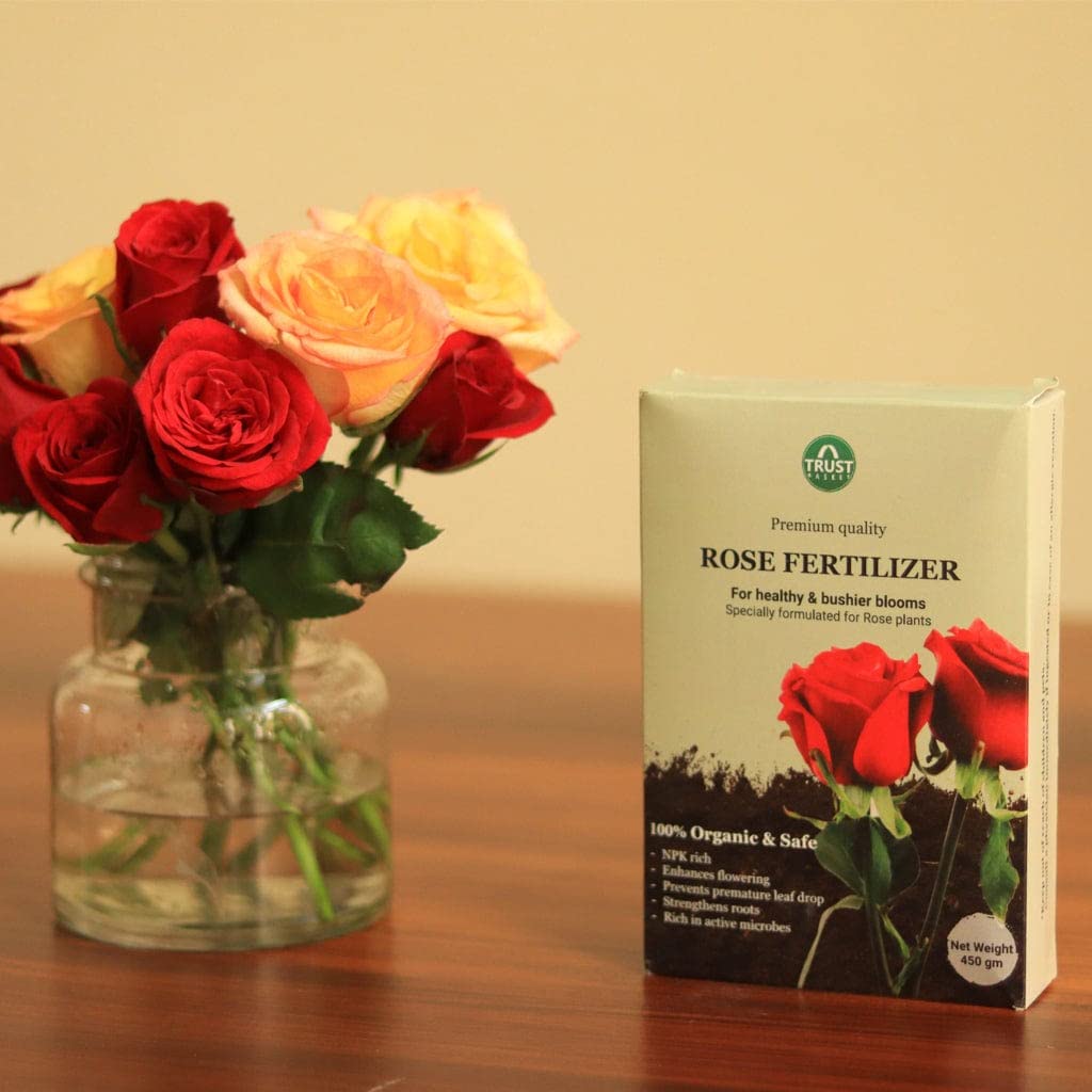 TrustBasket Rose Fertilizer (450gm - Set of 1) | Rose Plant Food For ...