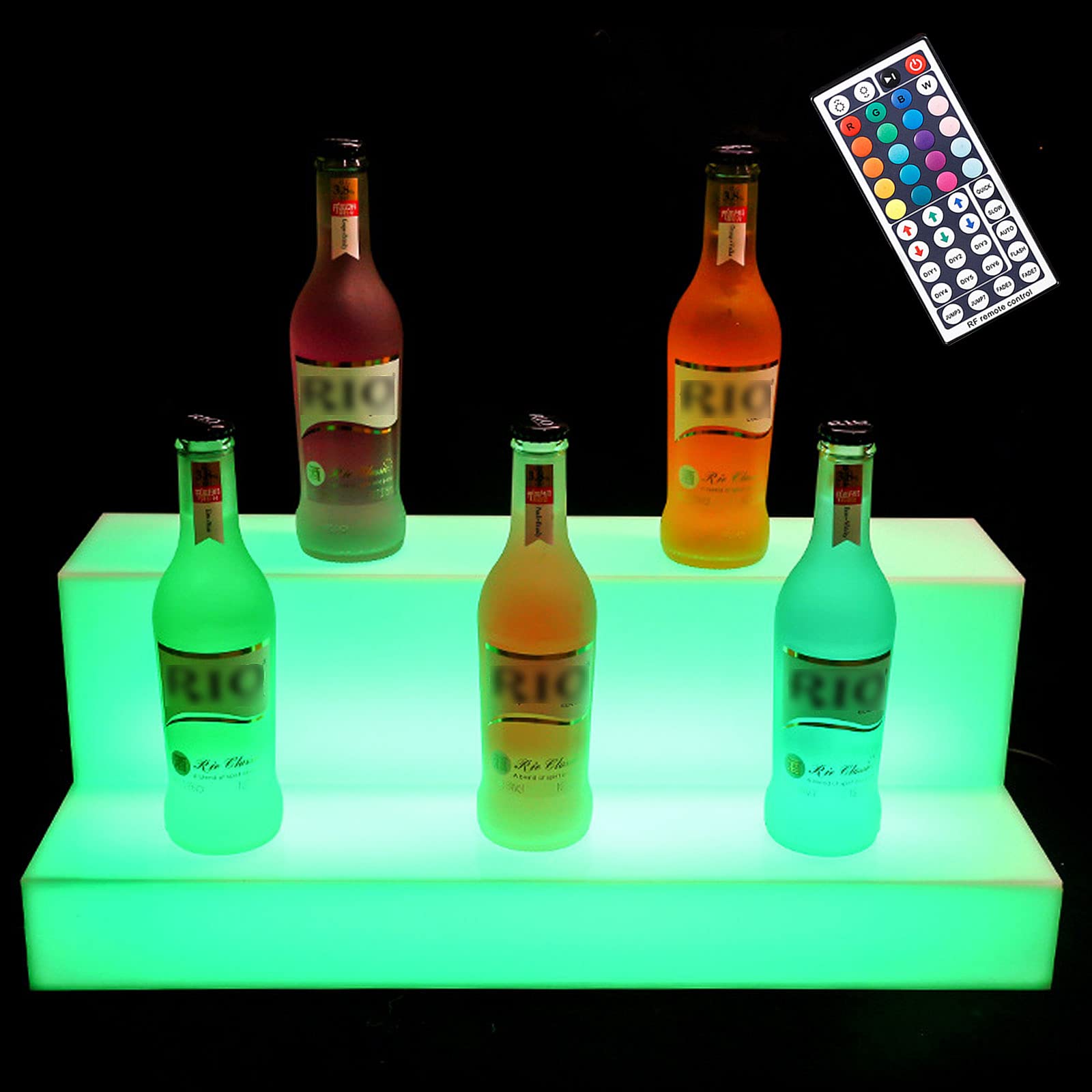 Buy HSGAV Home Bar Lighting LED Lighted Liquor Bottle Display Shelf 2 ...