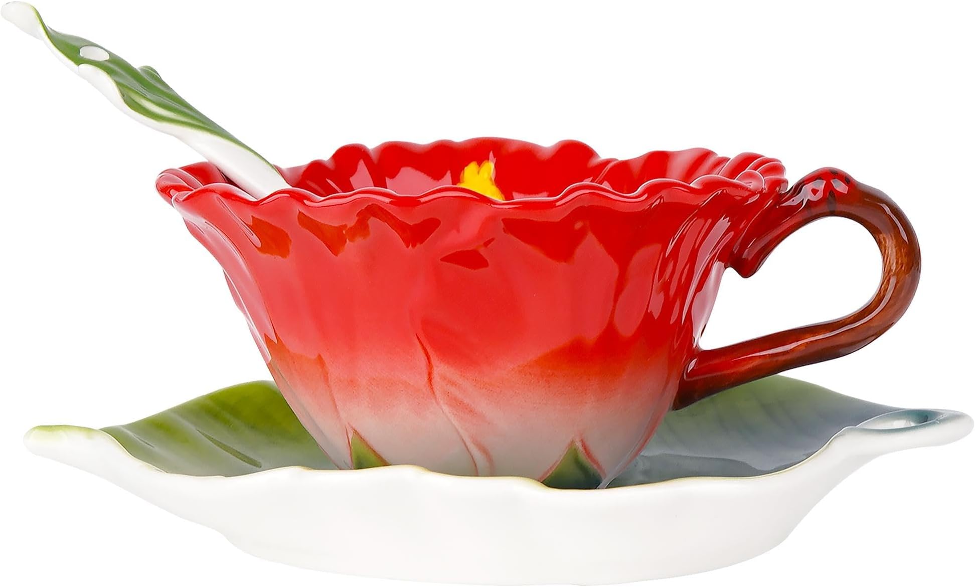 Amazon.com | Cosmos Gifts Fine Porcelain White Daisy Flowers Tea Cup ...