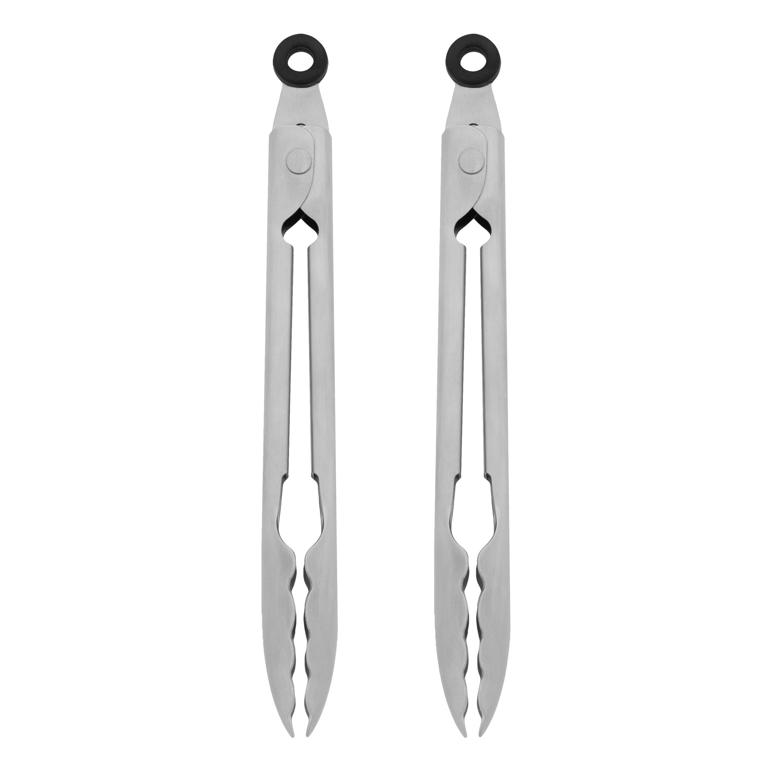 Amazon.com: KitchenAid Set of 2 Stainless Steel Tongs with Scalloped ...