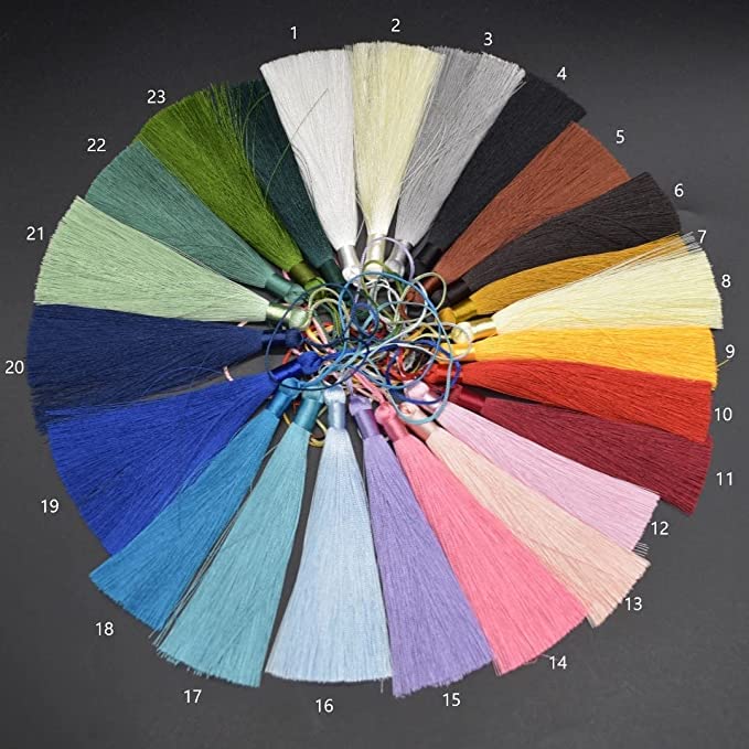 Rayon Silk Thread Mala Jewellery Tassel - 12cm - Various Colours - 1 ...