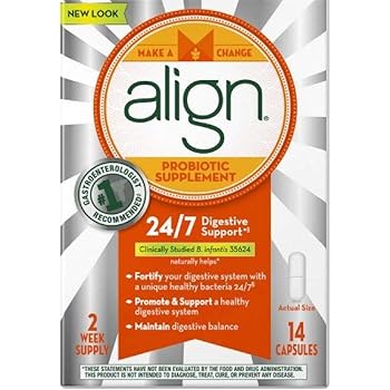 Amazon.com: Align Probiotic Supplement 24/7 Digestive Support, 28 ...