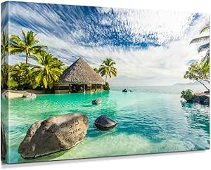 Amazon.com: IPIC - "Tropical Memories Personalized Canvas Wall Art ...