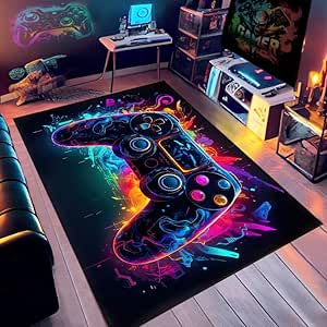 Amazon.com: Gaming Rug for Boys Room - Gamepad Carpet Theme,Perfect for ...