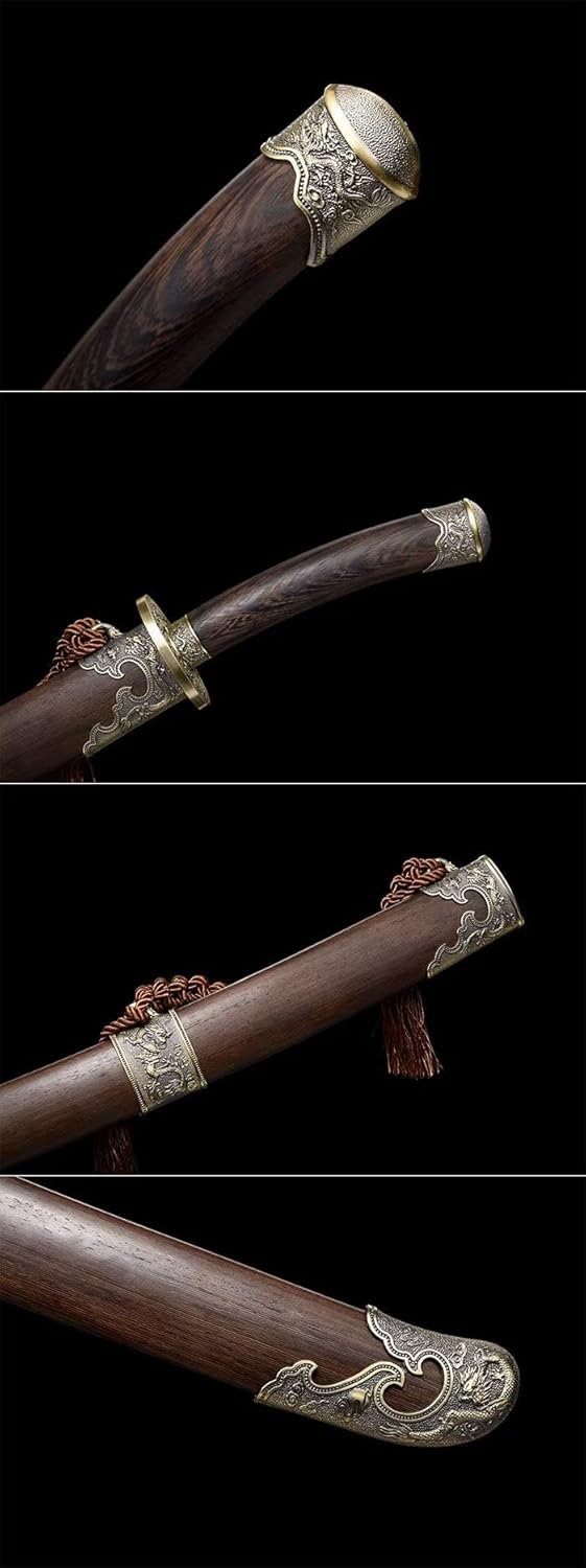 LQHS Sword Espada china, espada ancha, Qing dao (hoja de acero damasco ...