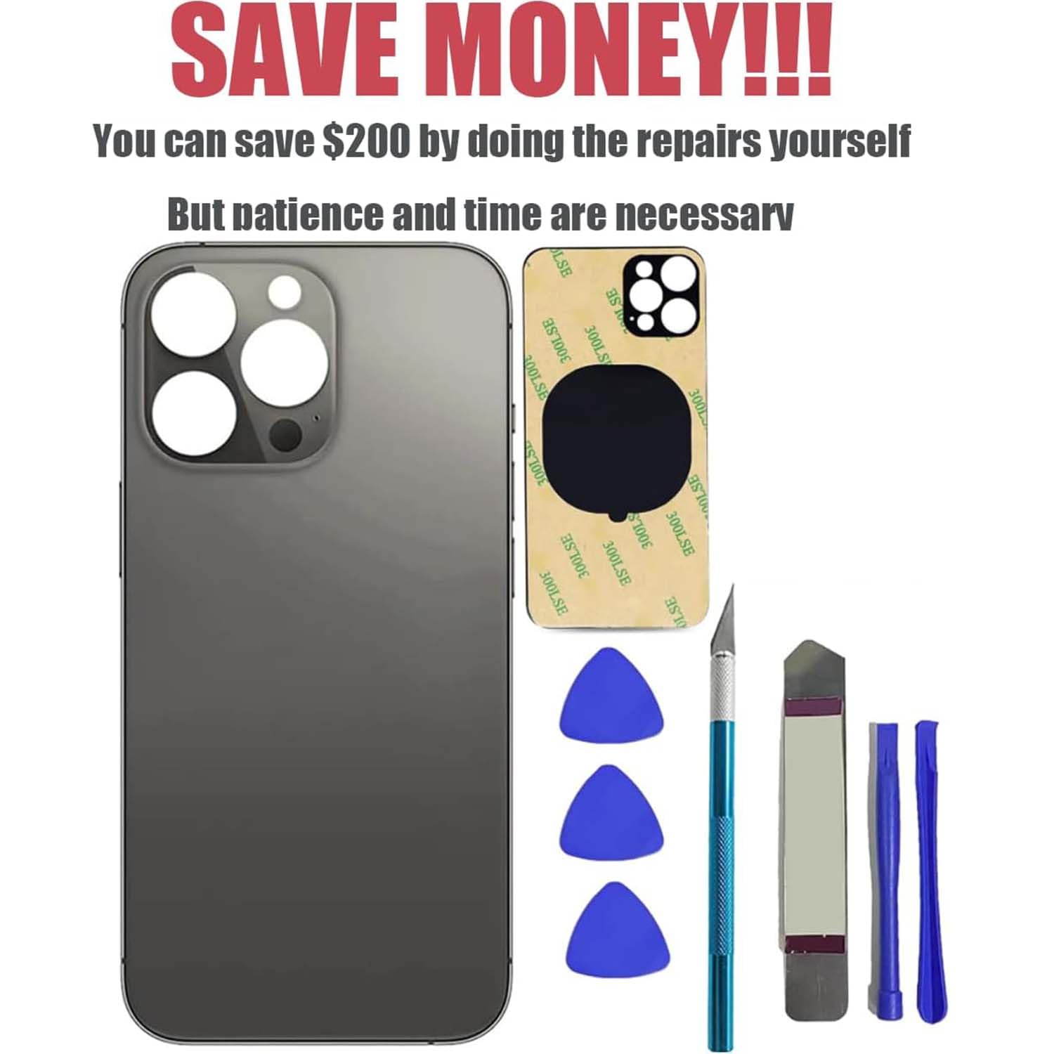 Snapklik.com : Mingxiong 13 Pro Max Back Glass Replacement For iPhone ...