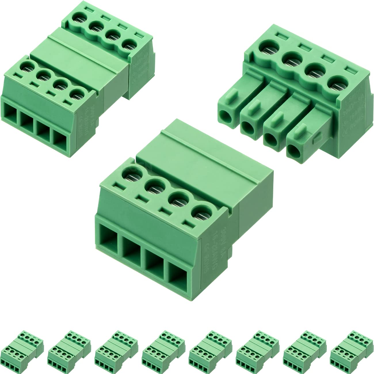 Snapklik.com : JANDECCN 10Pcs 4 Pin 3.81mm Pitch DIY PCB Mount Screw ...