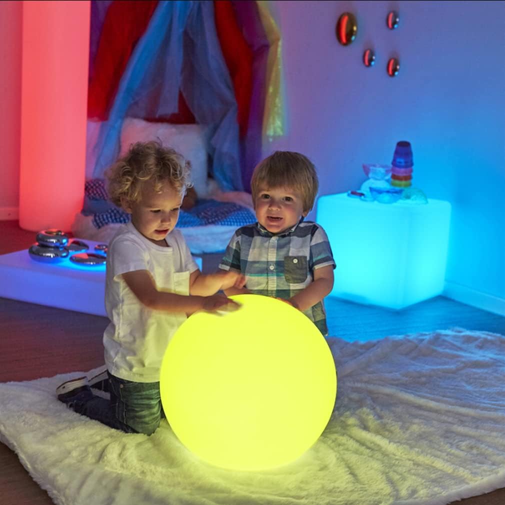 40cm/16-in Outdoor Globe Light, Dimmable RGB Color Changing Large LED ...