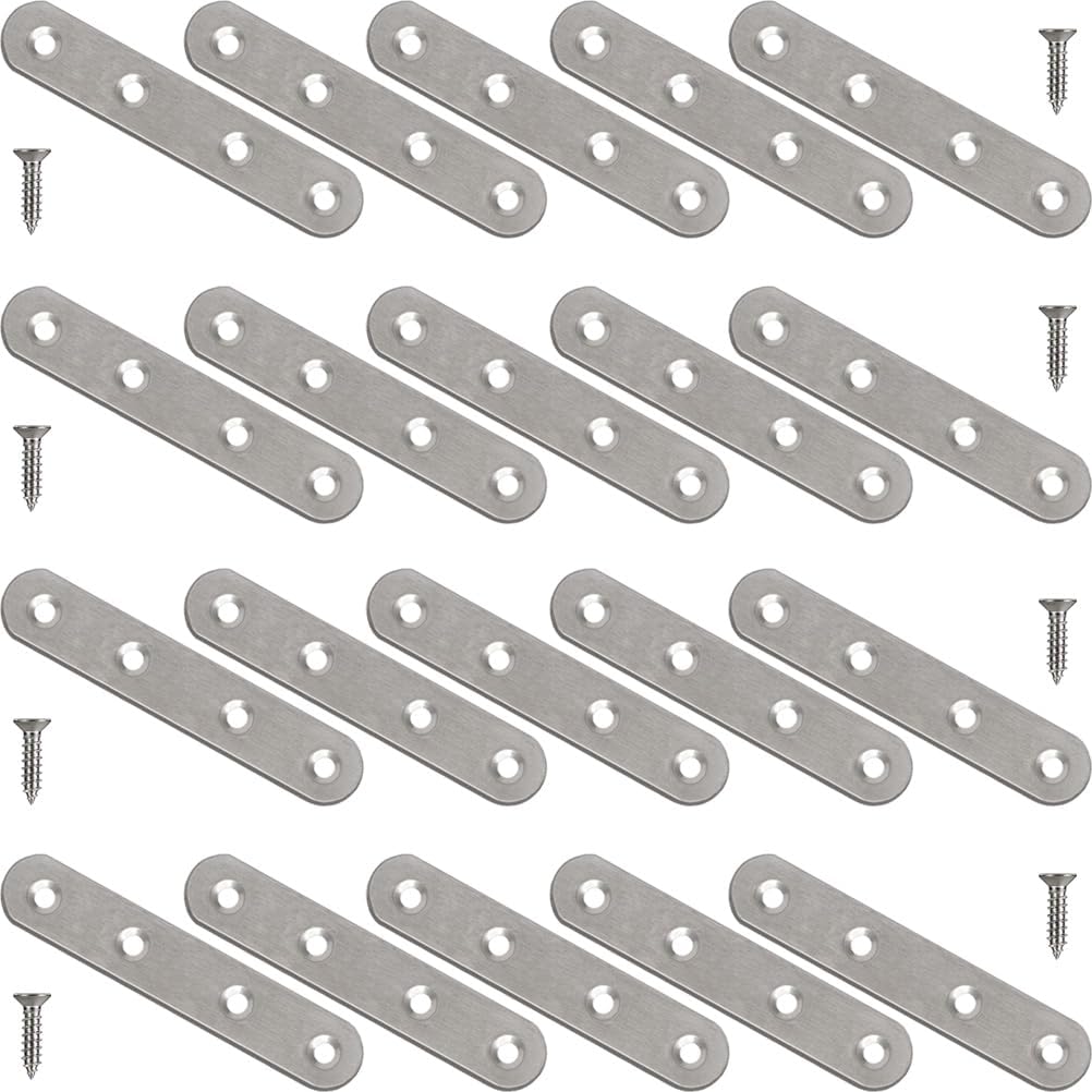 Amazon.com: Zxglxinyao 12Pcs Flat Plate Straight Brackets, Mending ...