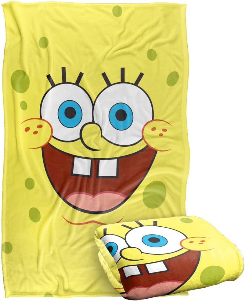 Amazon.com: SpongeBob SquarePants Nickelodeon Cool Fleece Throw Blanket ...