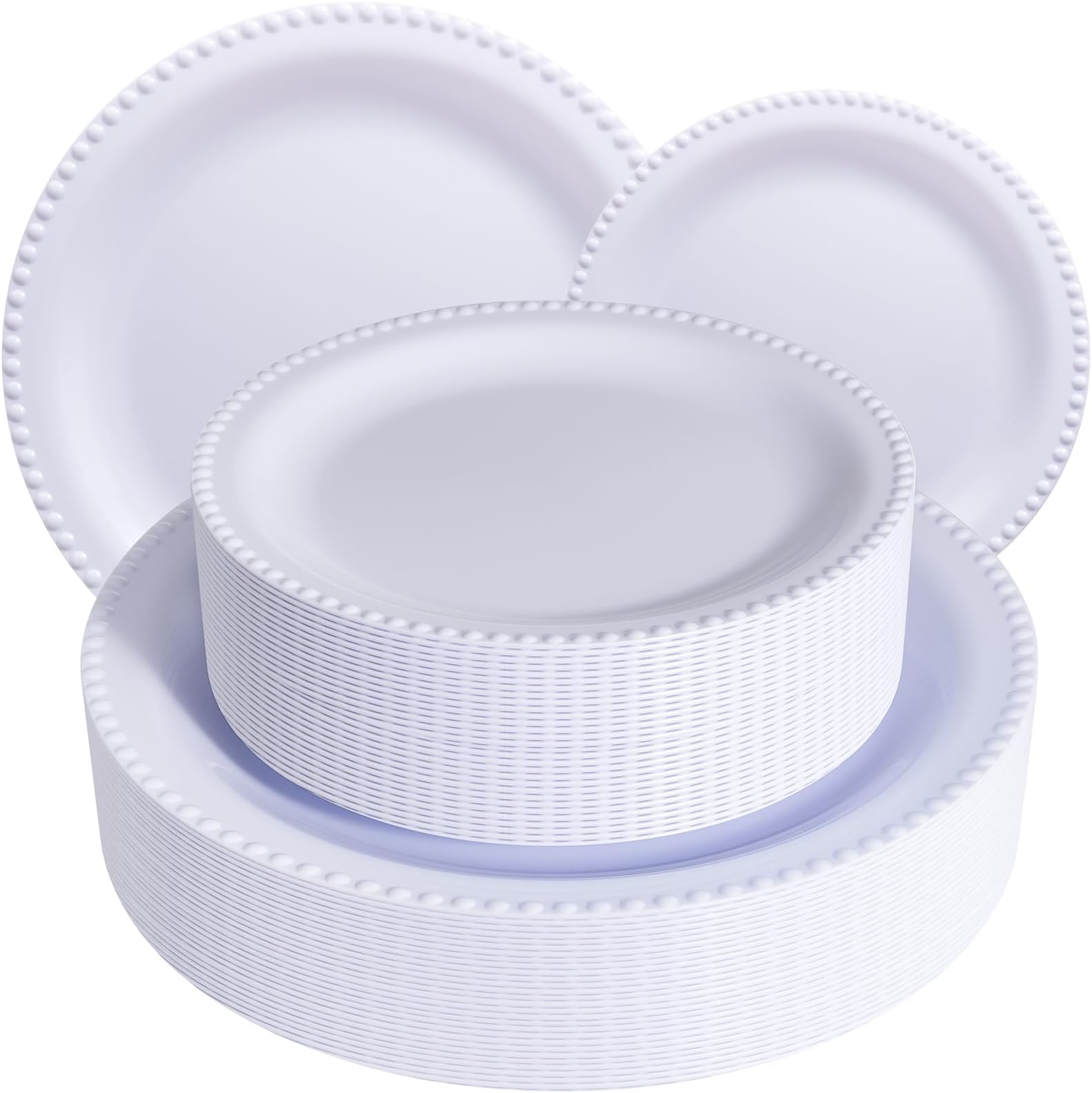 Amazon.com : Kirkland Signature Elegant Plastic Plates Premium Heavy ...