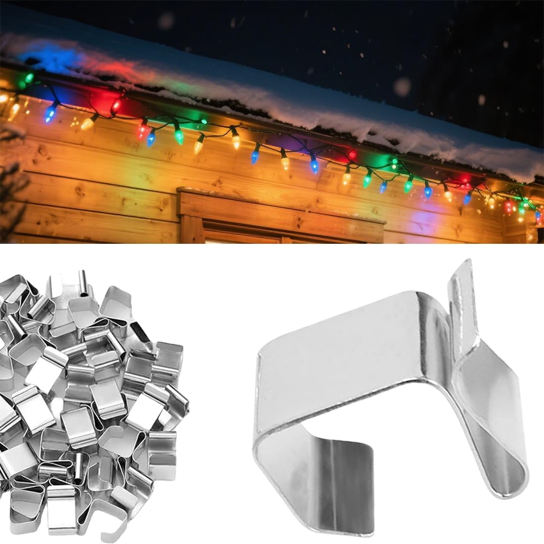 Amazon.com: Christmas Hook 50 Count | for gutters with Perforated or ...