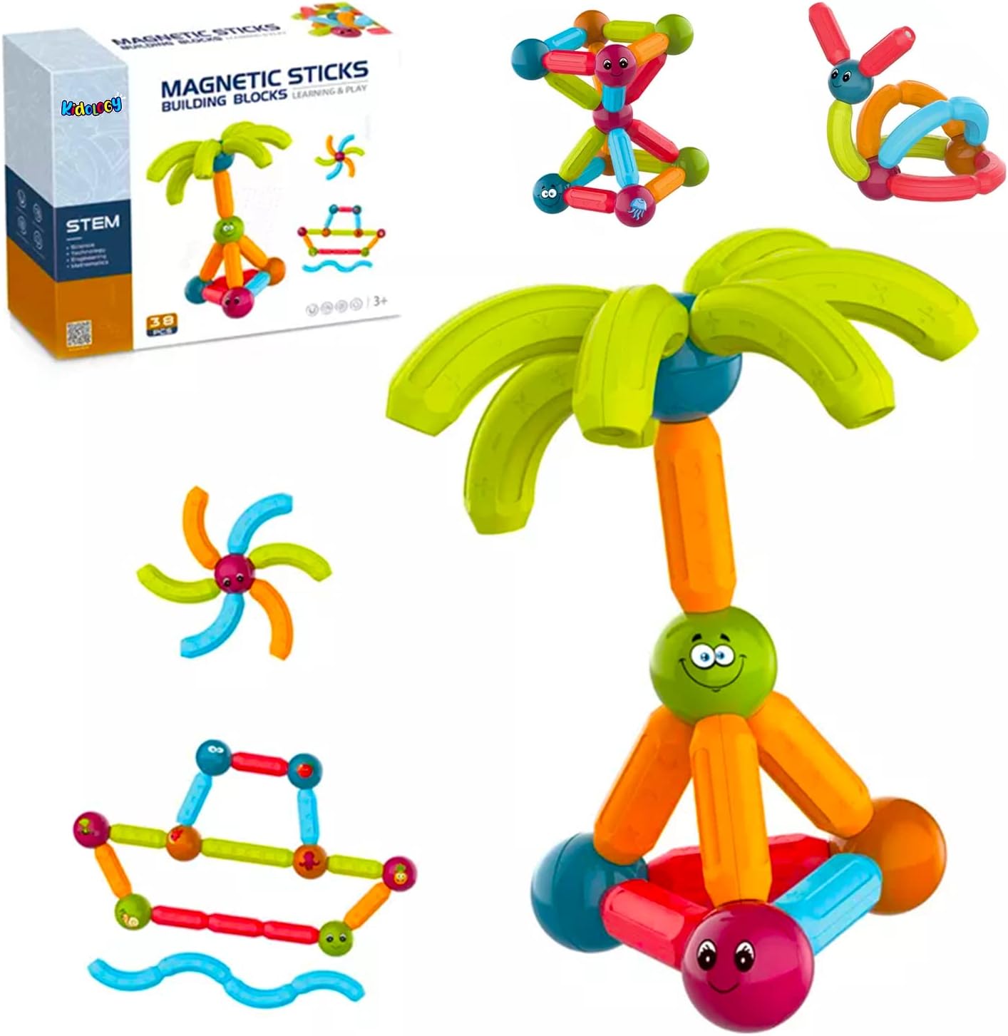 Kidology DIY Magnetic Sticks and Balls Building Blocks Toys - Kids ...