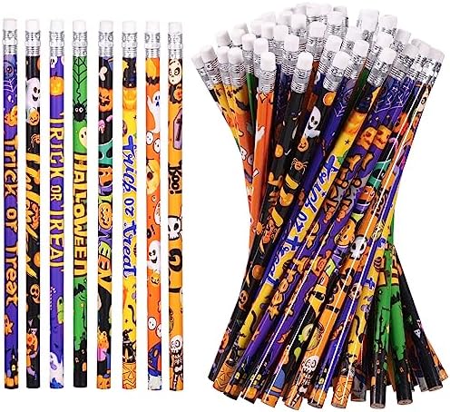 Amazon.com : emzrivo 72 Pieces Halloween Pencils Assorted Halloween ...