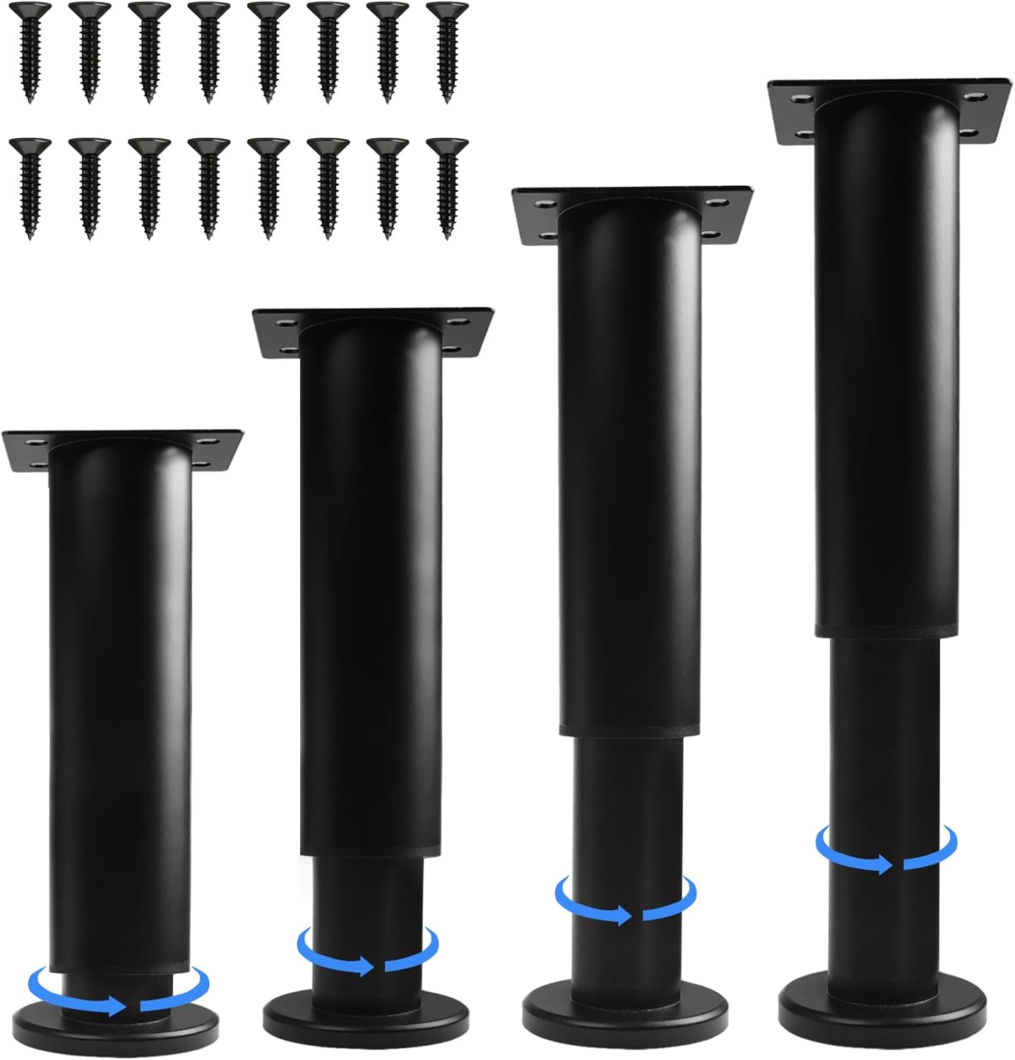 Amazon.com: NXN-HOME 4 Pcs Adjustable Height Bed Support Legs for Bed ...