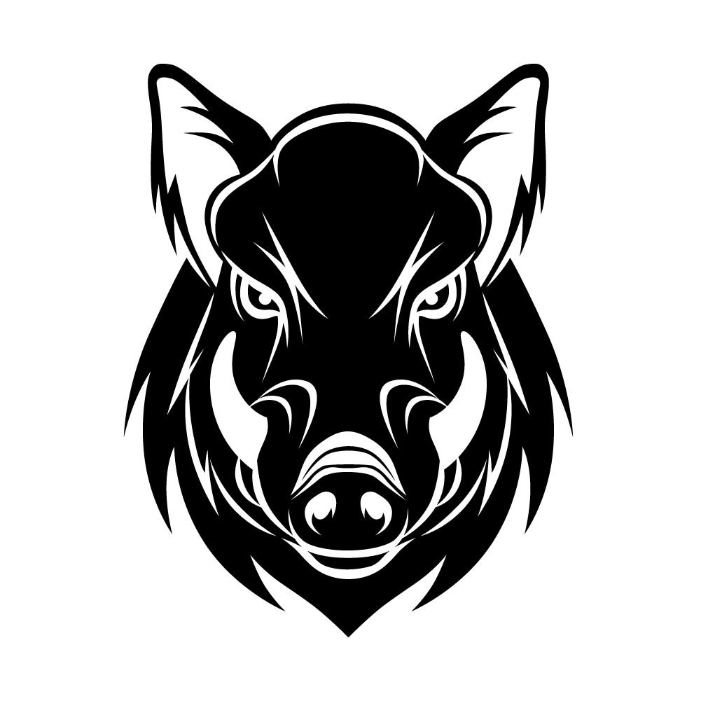 Hog Decal Sticker Tribal, Boar, Wild Pig, Tattoo, Design Window Sticker ...