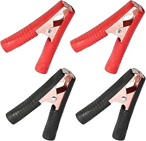 Seimneire 4 Pack 100A Insulated Alligator Clips Jumper Cable Clamps ...