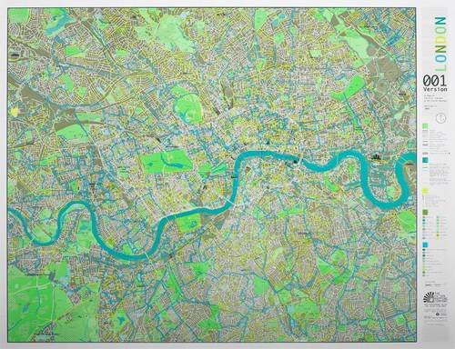 Aqua/champagne/apple (Version 1) (London Wall Map with Cycle Routes ...
