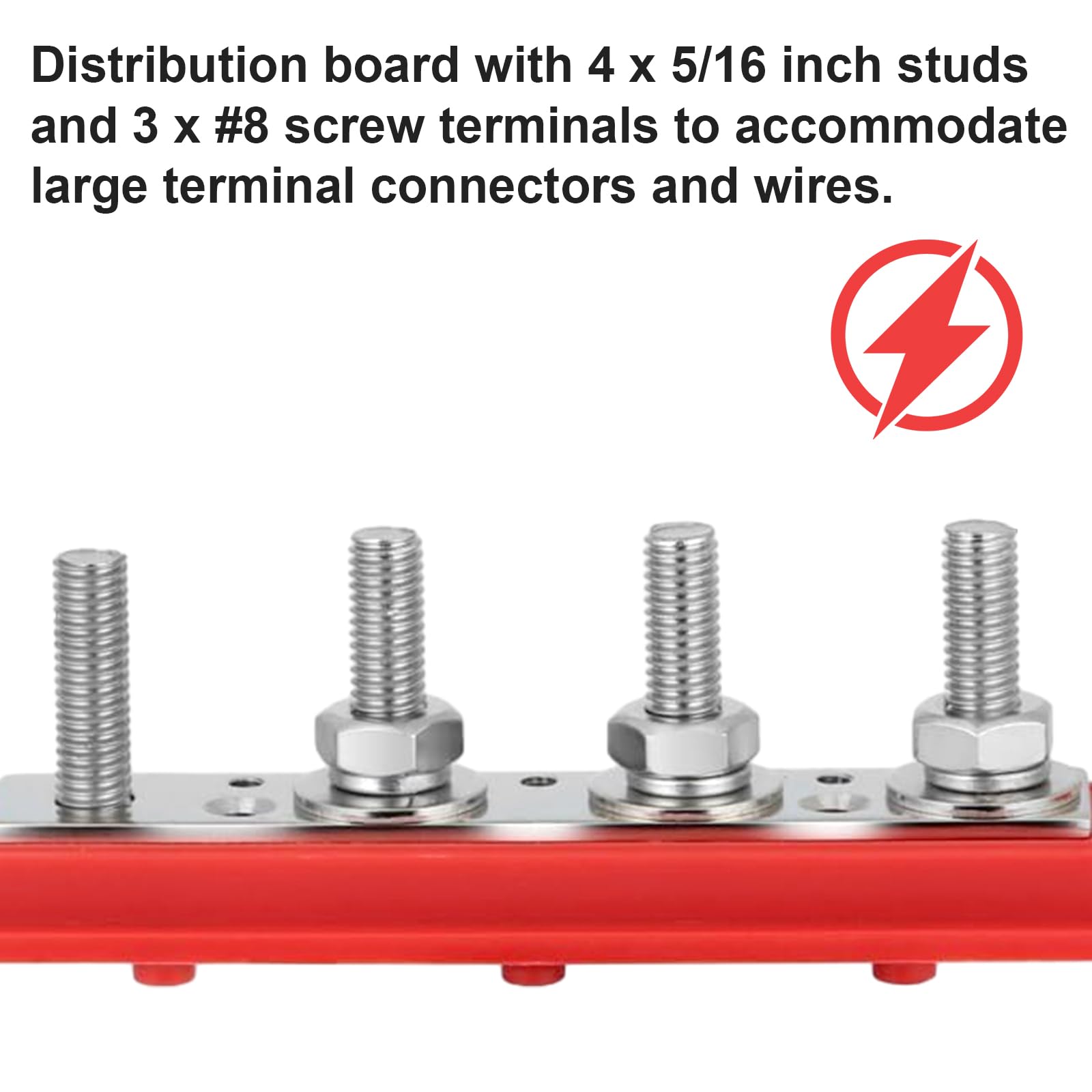 Snapklik.com : 12V Power Distribution Block 250A Bus Bar