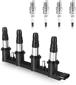 Amazon.com: AXINMOTOO Ignition Coil Pack and 4PCS Spark Plugs UF620 Replacement for Chevy Cruze ...