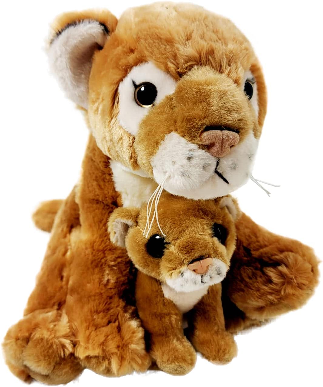 Amazon.com: Mom and Baby Stuffed Animal Lion, 11" and 5", Safari Baby ...
