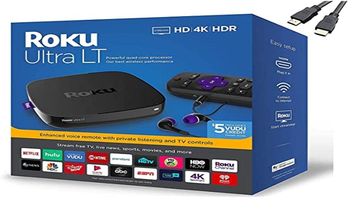 Amazon.com: Roku Ultra LT Streaming Device 4K/HDR/Dolby Vision/Dual ...