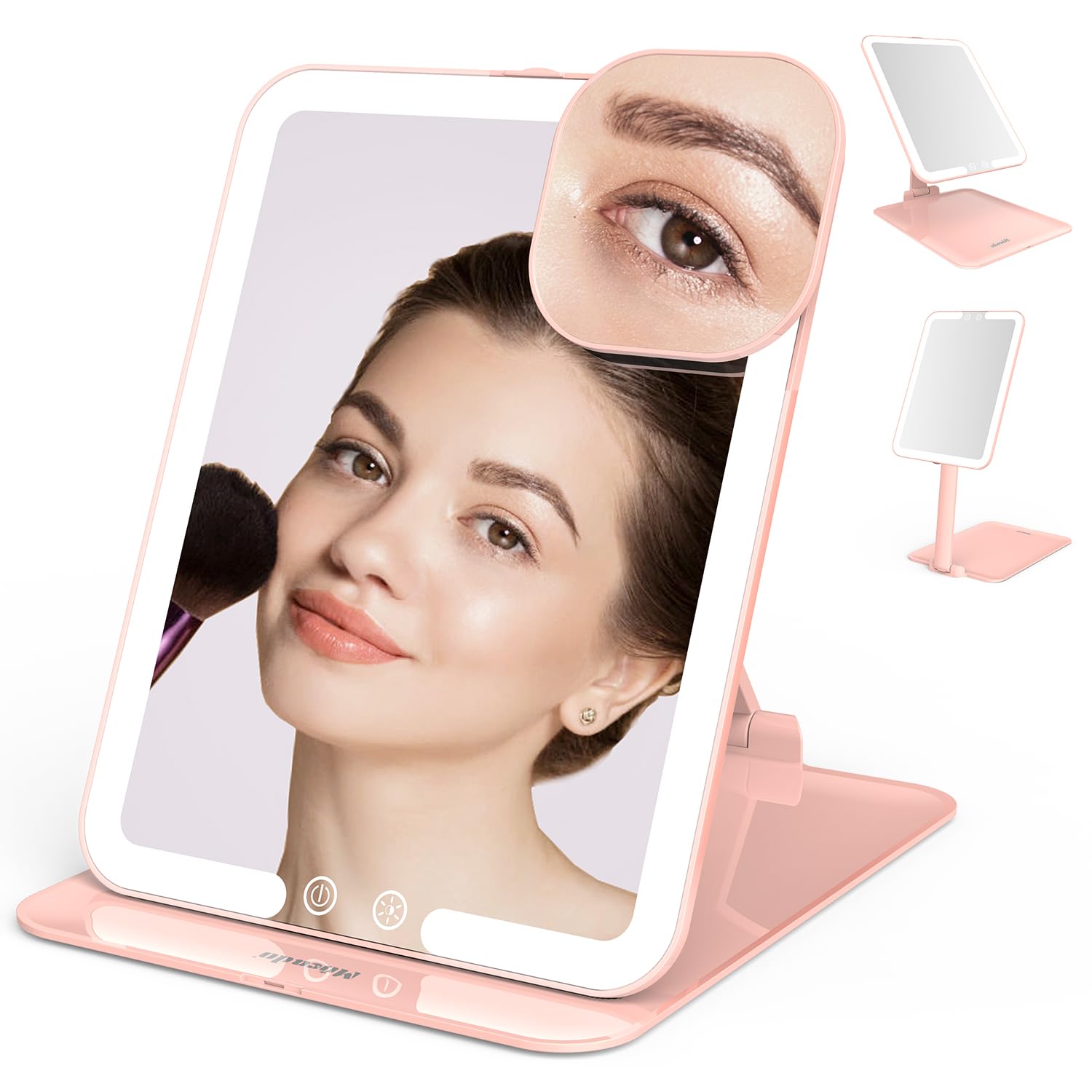 Amazon.com: Mocado Travel Makeup Mirror with Light, Tripple Folding ...